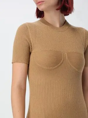 Max Mara Ribbed Knit Maxi Dress - Beige
