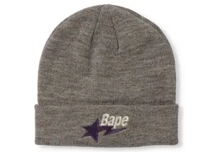 A BATHING APE Sta Knit Cap - Gray