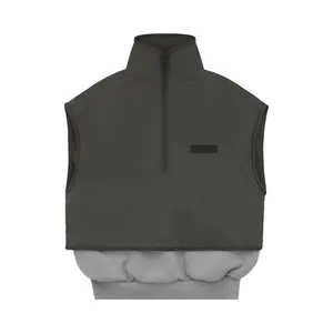 Fear Of God Nylon Fleece Mockneck Vest - Grey