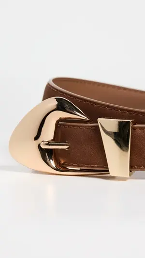 Shashi Isosceles Buckle Belt - Brown