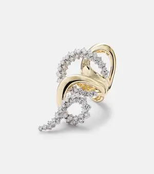 Yeprem En Strada 18kt White And Yellow Ring With Diamonds - Gold