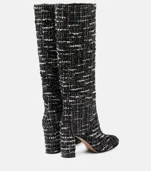 GIANVITO ROSSI Bouclé Knee-high Boots - Black