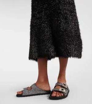ROGER VIVIER Slidy Viv' Embellished Sandals - Silver