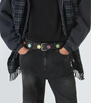 Balenciaga Embellished Leather Belt