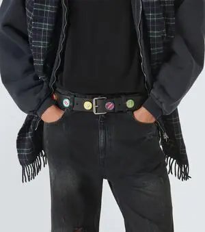 Balenciaga Embellished Leather Belt