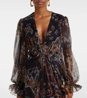 Etro Printed Silk Gown - Multicoloured