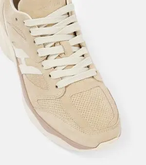 Hogan H665 Suede-trimmed Sneakers