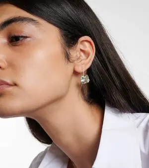 Mateo 14kt Yellow Earrings With Amethyst And Diamonds