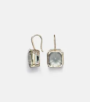 Mateo 14kt Yellow Earrings With Amethyst And Diamonds