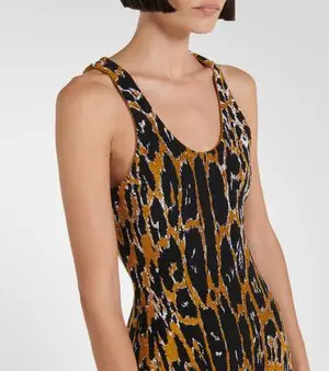 Alaïa Jacquard Midi Dress - Black
