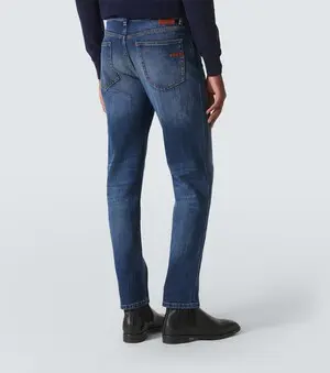 Zegna Mid-rise Skinny Jeans - Blue