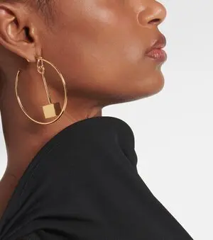 Jacquemus Asymmetric Hoop Earrings
