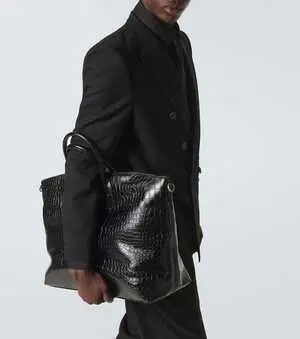Saint Laurent Croc-effect Leather Tote Bag