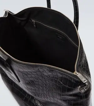 Saint Laurent Croc-effect Leather Tote Bag