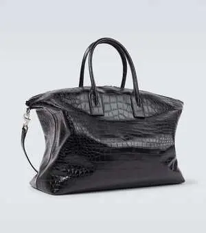 Saint Laurent Croc-effect Leather Tote Bag