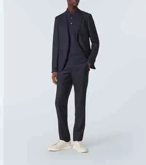 Zegna Cotton Polo Shirt - Blue