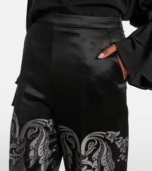 Etro Printed Wide-leg Pants