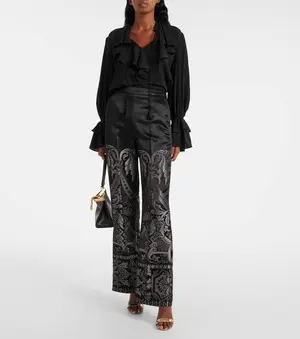 Etro Printed Wide-leg Pants