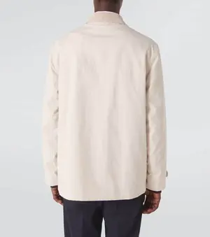 Brunello Cucinelli Corduroy-trimmed Gabardine Field Jacket