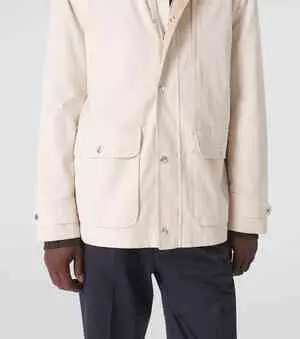 Brunello Cucinelli Corduroy-trimmed Gabardine Field Jacket