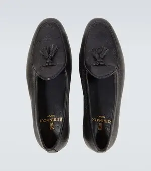 Rubinacci Marphy Leather Loafers - Black