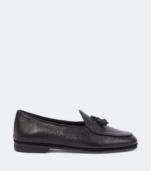 Rubinacci Marphy Leather Loafers - Black