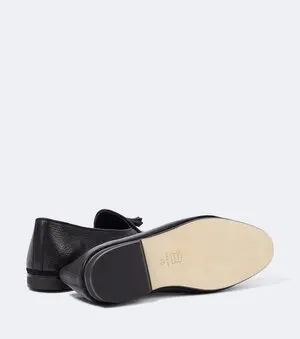 Rubinacci Marphy Leather Loafers - Black