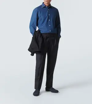 Brioni Appia Leather Penny Loafers - Blue