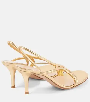 GIANVITO ROSSI Metallic Leather Sandals