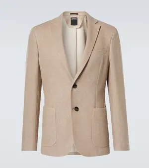 Zegna Cotton, Wool And Cashmere Blazer