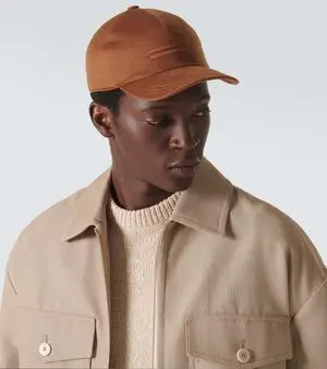 Zegna Cashmere Baseball Cap - Brown