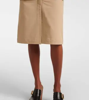 Chloé Saharienne Cotton Gabardine Cargo Skirt