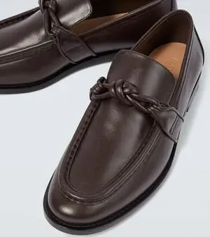 Bottega Veneta Astaire Leather Loafers