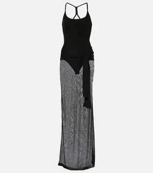 Jacquemus La Robe Maille Nodo Gown - Black