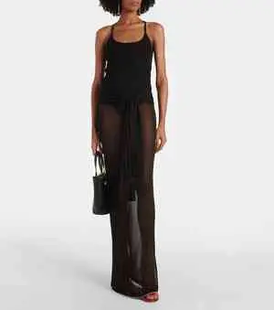 Jacquemus La Robe Maille Nodo Gown - Black