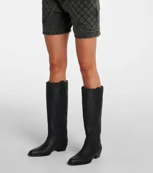 Paris Texas Helena 35 Leather Boots - Black