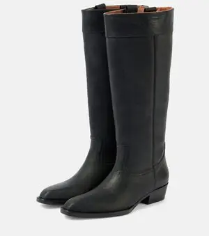 Paris Texas Helena 35 Leather Boots - Black