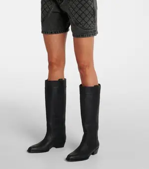 Paris Texas Helena 35 Leather Boots - Black