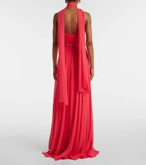 Elie Saab Scarf-detail Gown - Pink