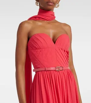 Elie Saab Scarf-detail Gown - Pink