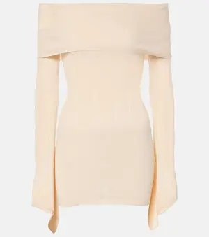 AYA MUSE Distressed Silk-blend Minidress
