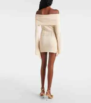 AYA MUSE Distressed Silk-blend Minidress