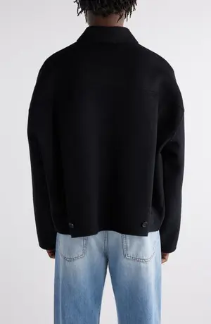 Acne Studios Relaxed Fit Wool Jacket - Black
