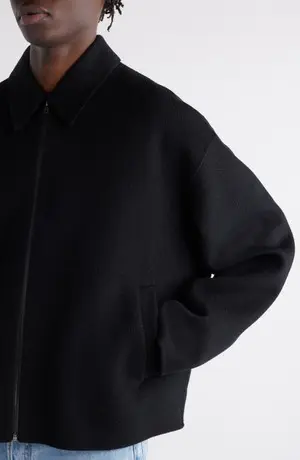 Acne Studios Relaxed Fit Wool Jacket - Black