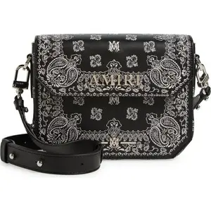 Amiri Monogram Paisley Leather Crossbody Bag