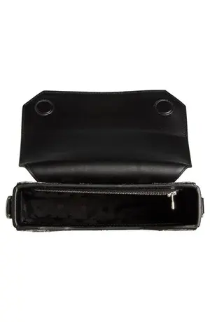 Amiri Monogram Paisley Leather Crossbody Bag - Black | Editorialist