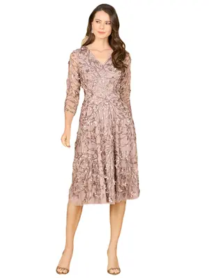 LARA NEW YORK Beaded Midi Dress