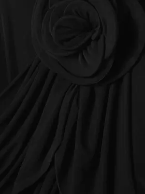 Magda Butrym Appliquéd Ruched Stretch-jersey Midi Skirt - Black
