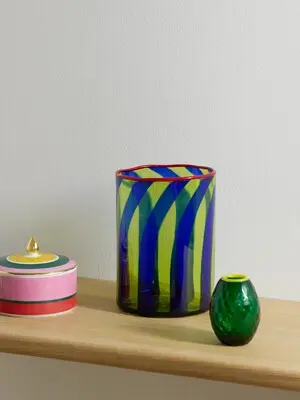 La DoubleJ Torretta Striped Murano Glass Vase