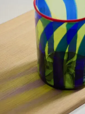 La DoubleJ Torretta Striped Murano Glass Vase